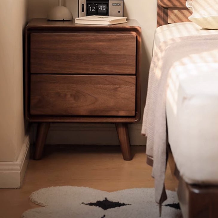 Mocha Solid Walnut Bedside Table | Oak Furniture Store