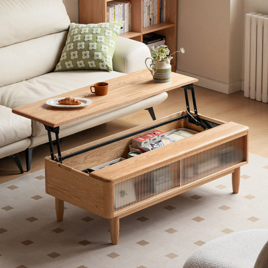 Anzio Natural Solid Oak Lift-Top Coffee Table – Oak Furniture Store New ...
